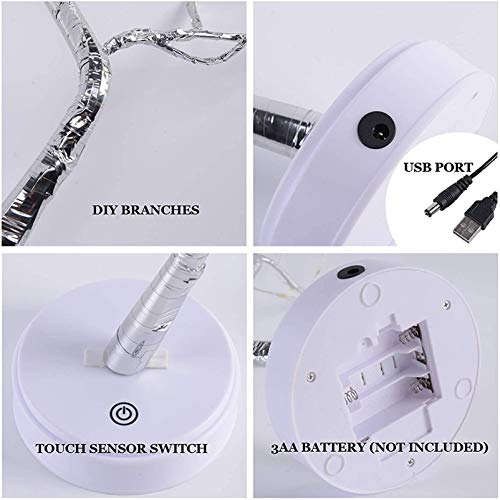 Upgraded Fairy Sparkly DIY Tree Lamp with Multifunction Remote Control, Spirit Artificial Bonsai Tree Night Lights, for Lighting Bedrooms Desktop Christmas Party (20β/108 Warm White Led)