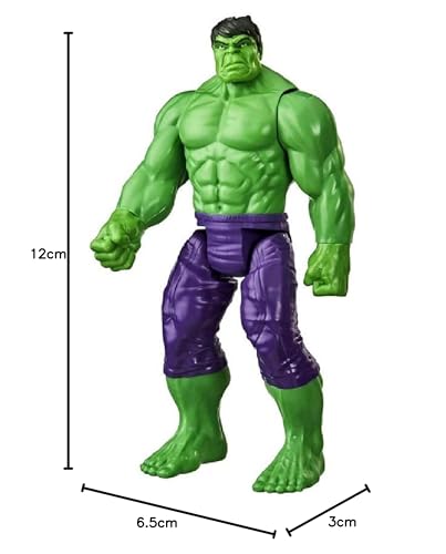 Marvel Avengers Titan Hero Series Blast Gear Deluxe Hulk Action Figure, 30-cm Toy, Inspired ByMarvel Comics, for Children Aged 4 and Up,Green