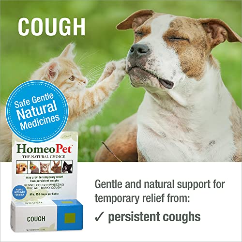 HomeoPet Cough, Natural Cough Treatment for Pets, 15 Milliliters