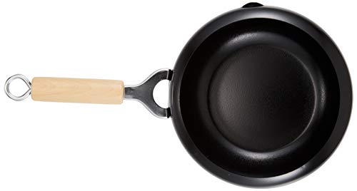 EPOLAS YL-IH20SF Yellow Line Induction Compatible, One-Handed Tempura Pot, 7.9 inches (20 cm) (With Lid)