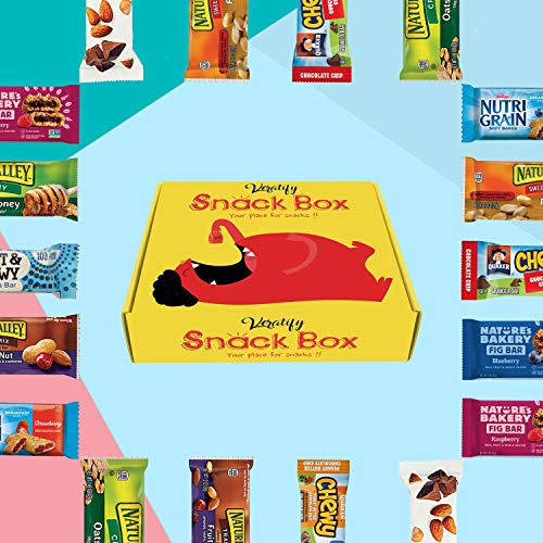 Veratify - Healthy Snacks To Go, Healthy Mixed Snack Box & Snacks Gift Variety Pack – Arrangement for office or Home – Granola Bars, Care Package (66 Count)