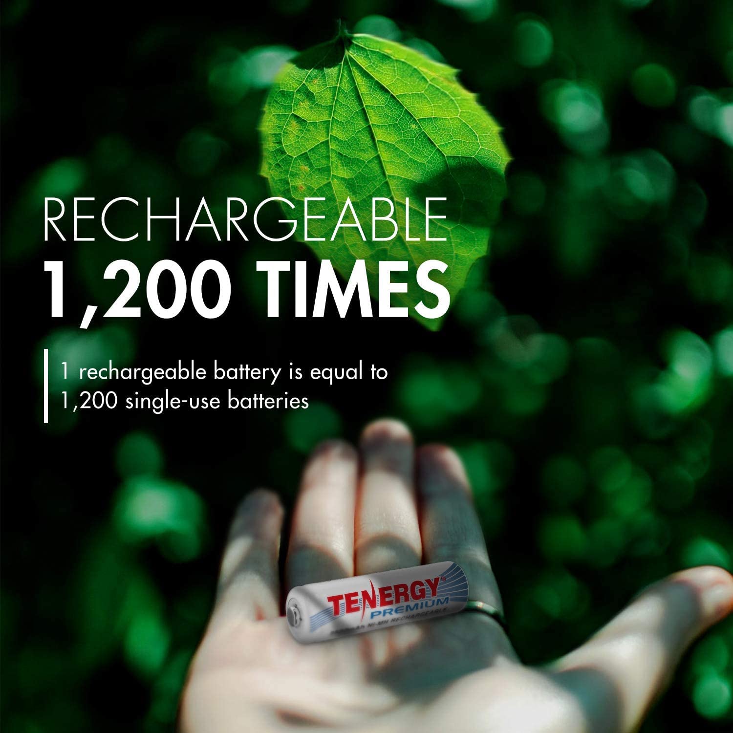 Tenergy Premium Rechargeable AA Batteries, High Capacity 2500mAh NiMH AA Battery, AA Cell Battery, 12 Pack