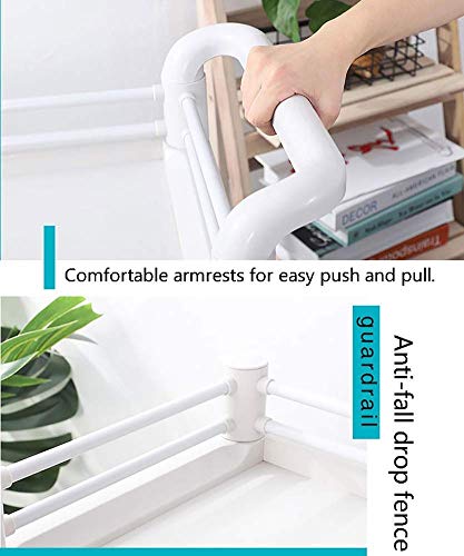 for Storage Organizer,Shelving Unit on Wheels,Hospital Equipment Trolley with Drawer/White/54 * 37 * 98Cm, PIBM, White, 64 * 44 * 98Cm