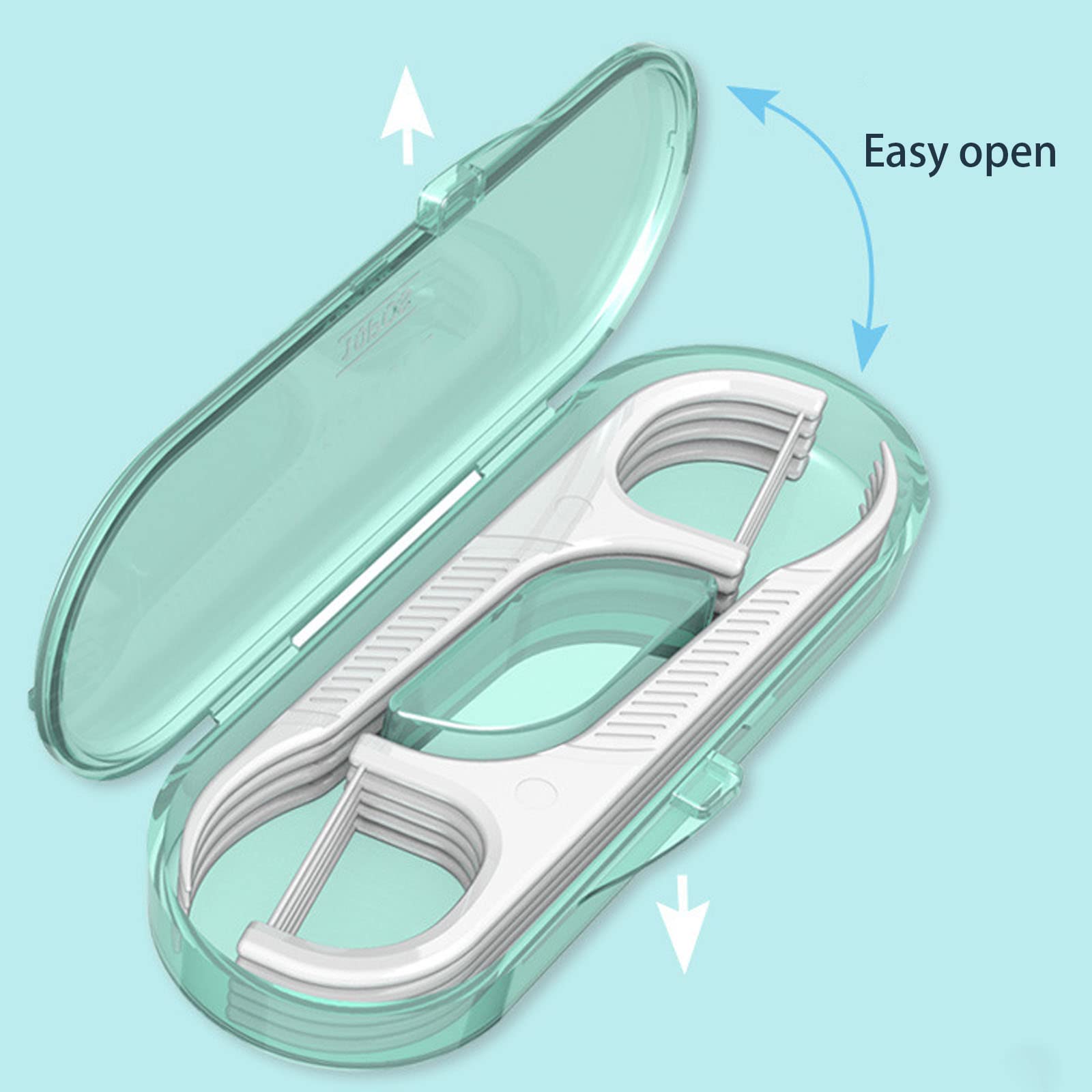 Fresh Clean Floss Picks, for Extra Tight Teeth,Easy to Carry,10 Pack with Travel Case,Prevent Tooth Decay & Gum Disease