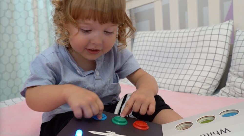 breezeMan Colors for Babies Books with LED Light, Innovative Toys for 9 Months to 3 Years Old to Learn Colors.