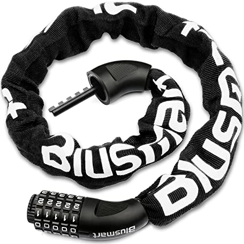Bike Lock Chain Bicycle Lock - Bike Locks Heavy Duty Anti Theft Chain Lock 5 Digit Combination Resettable Cycle Lock for Bicycle