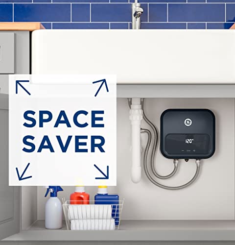 GE APPLIANCES 3.5 kW 120v Tankless Water Heater | Electric Water Heater with Digital Temperature Control | 3500 Watts | 0.7 Gallons per Minute, Diamond Gray (GE04SNLPDG)