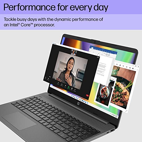 HP 15 inch Laptop, FHD Display, Intel Core i3-1215U, 8 GB RAM, 128 GB SSD, Intel UHD Graphics, Windows 11 Home in S Mode, 15-dy5599nr (2023)