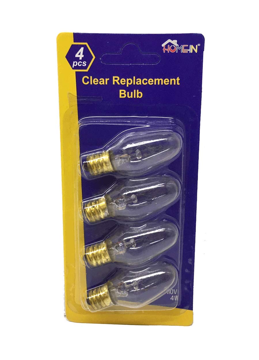 HOME IN Clear Night Light Replacement Bulb Pack of 4