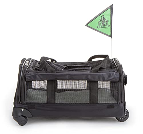 Sherpa Ultimate On Wheels Travel Pet Carrier, Airline Approved & Guaranteed On Board - Black, Large