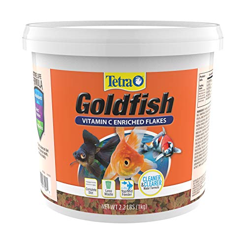 Tetra Goldfish Flakes 2.2 Pound Bucket, Nutritionally Balanced Diet For Aquarium Fish
