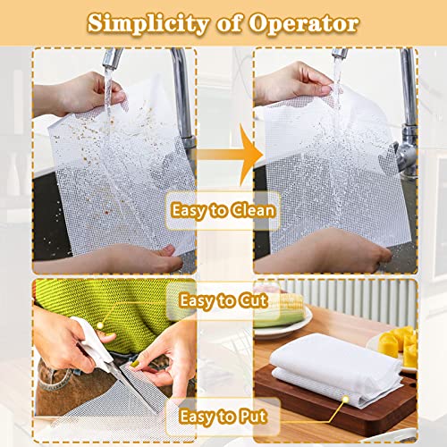 Silicone Dehydrator Sheets, Non Stick Silicone Mesh for Dehydrator Tray Liner 14x14inch Silicone Dehydrator Sheet Food Dehydrator Sheets Fruit Dryer Mesh for Freeze Dryer Dehydrator Accessories - 5pcs