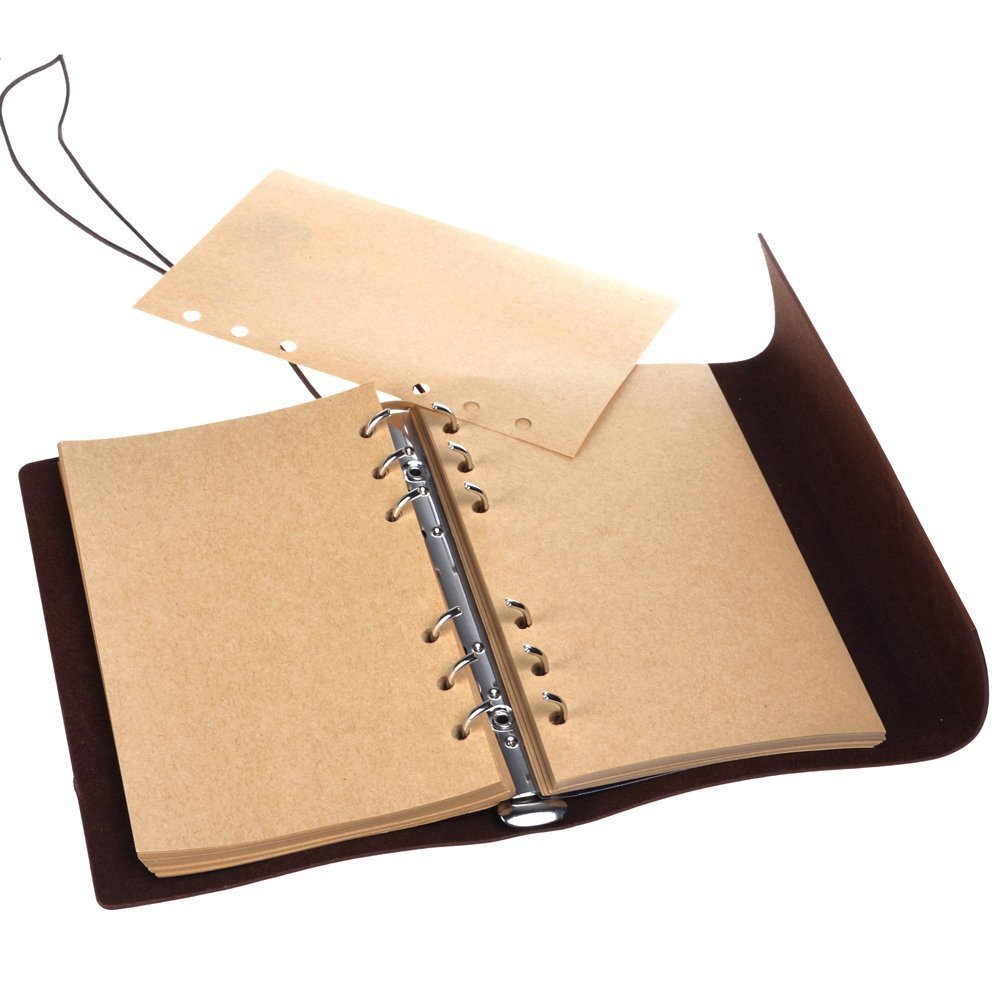 MALEDEN Leather Writing Journal Notebook, Classic Spiral Bound Notebook Refillable Diary Sketchbook Gifts with Unlined Travel Journals to Write in for Girls and Boys (Sky Blue)