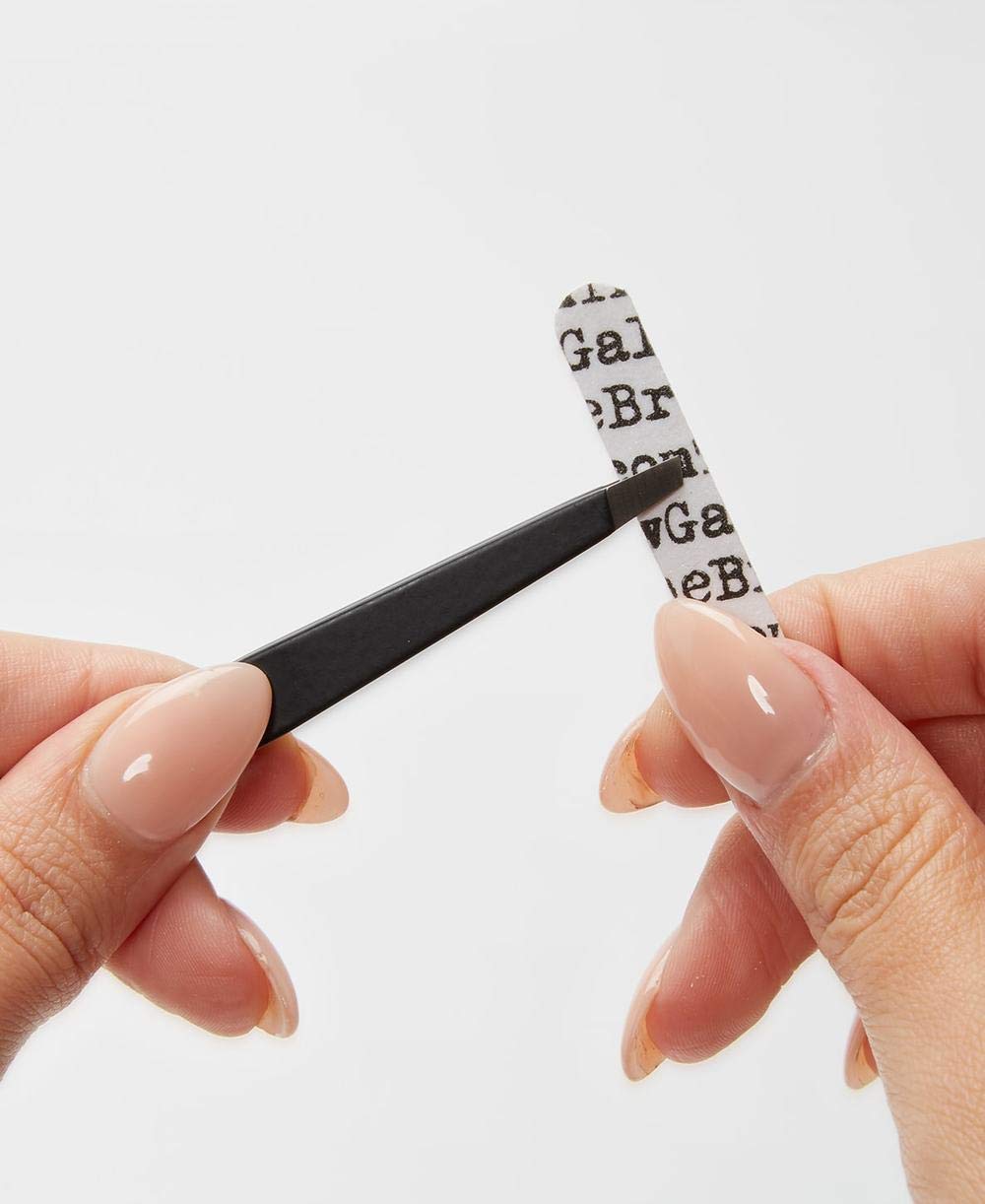 The BrowGal – 12 Tweezer Sharpeners – Exclusive for Sharp & Efficient Longer Period use - Super Handy and Portable Tool, Easily Grip with Safety - Sharpen Dull and Neglected Tweezer in Seconds – Black