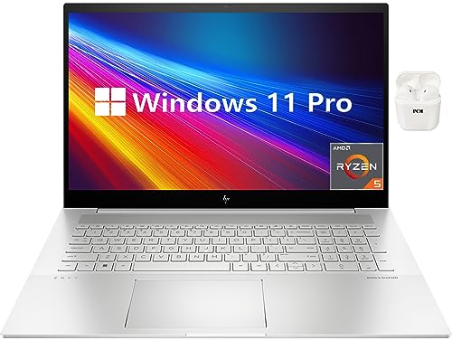 HP 17.3 Inch FHD Business Laptop, AMD Ryzen 5 5500U Processor (up to 4.3 GHz), Windows 11 Pro, 32GB RAM, 1TB SSD, Numeric Keypad, Bluetooth, Natural Silver, PCM