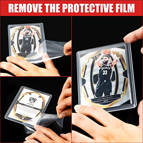 LASPRINTAL 50 Top Loaders for Cards 3" X 4" Regular 35pt & 100 Penny Sleeves, w/Magnetic Card Box β Top Loaders Baseball Card Sleeves Toploader Card Protectors K-Pop Card Sleeves