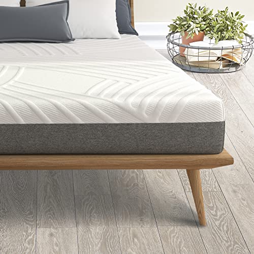 KOMFOTT 8 Inch Mattress Full Size, Cooling-Gel Memory Foam Mattress with Bamboo Charcoal Layer for Pressure Relief, Medium Firm Mattresses with Jacquard Cover, CertiPUR-US Certified Mattress in a Box