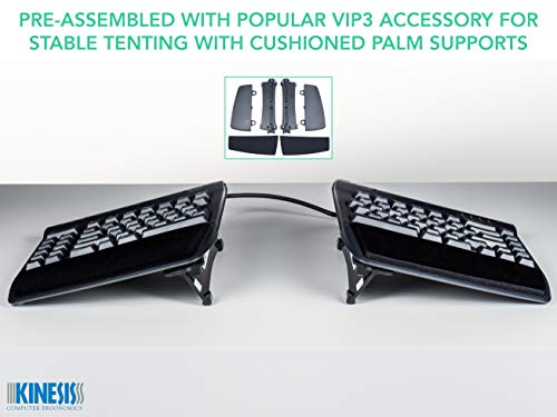 KINESIS Freestyle2 USB-C Ergonomic Keyboard w/ VIP3 Lifters for PC (9" Separation) (KB820PB-US)