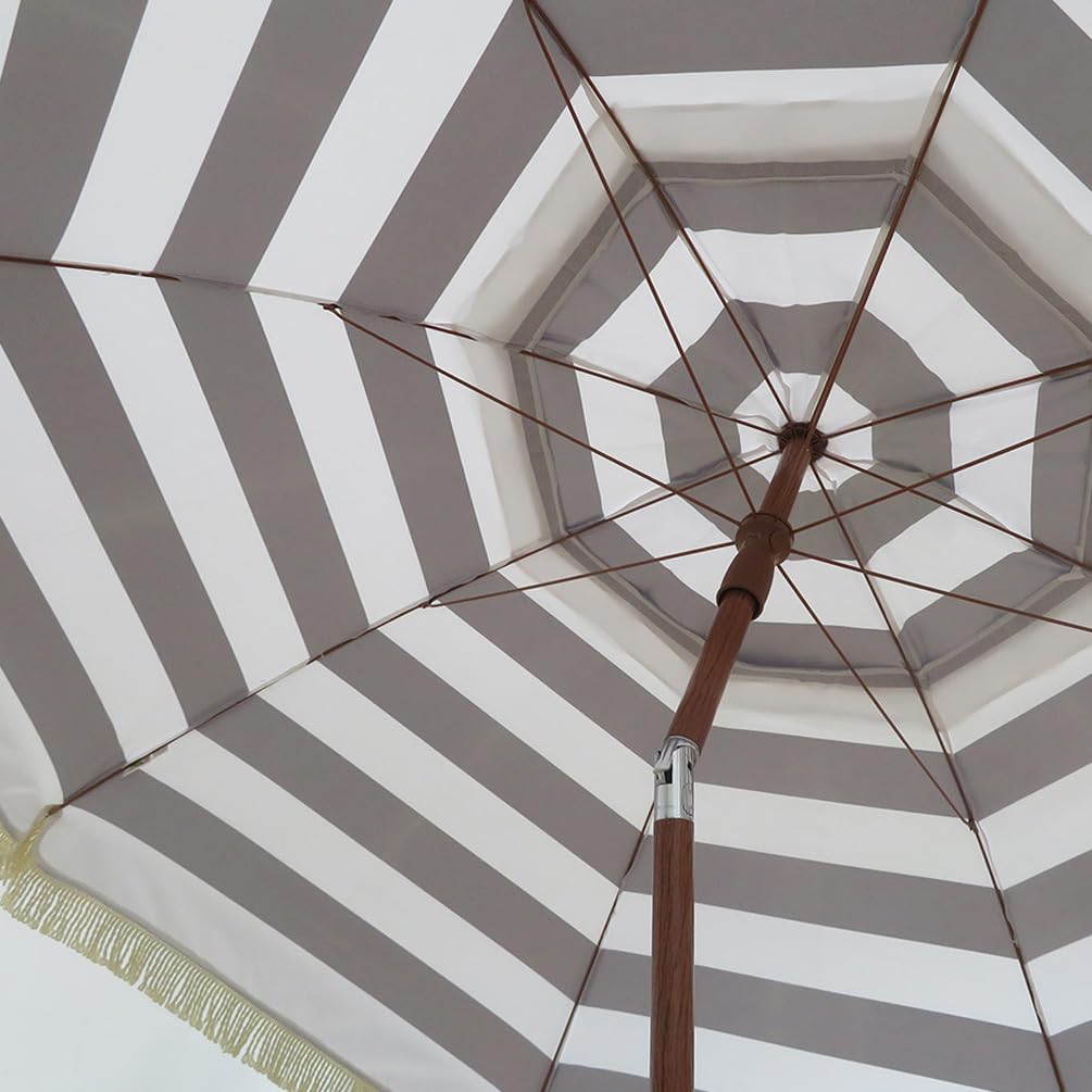 Bayside21 8 FT Tiki Umbrella Thatch Patio Umbrella Hawaiian Style Sunshade Aluminum Pole 16 Ribs UPF 50+ (8ft, Natural1)