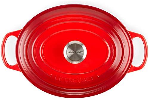 Le Creuset Enameled Cast Iron Signature Oval Dutch Oven, 9.5 qt., Cerise