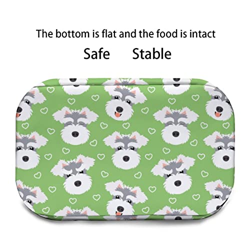 Cute Schnauzer Dog Printed Lunch Box Tote Bag with Handles and Shoulder Strap for Men Women Work Picnic