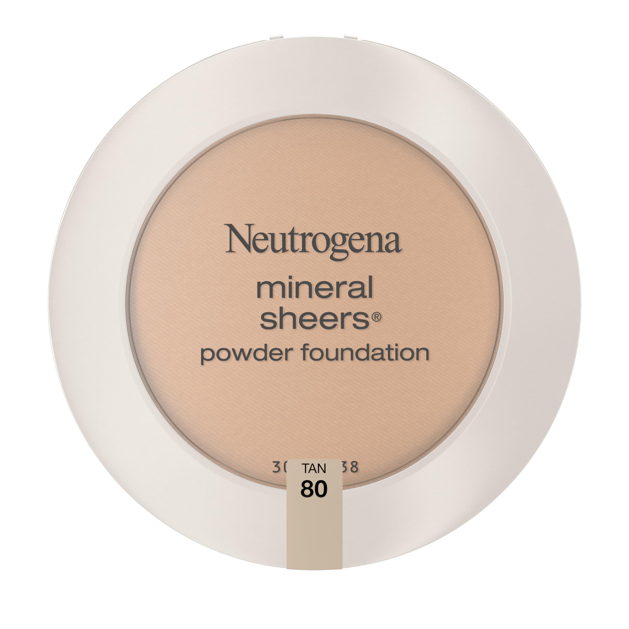 Neutrogena Mineral Sheers Compact Powder Foundation, Lightweight & Oil-Free Mineral Foundation, Fragrance-Free, Tan 80,.34 oz (Pack of 2)