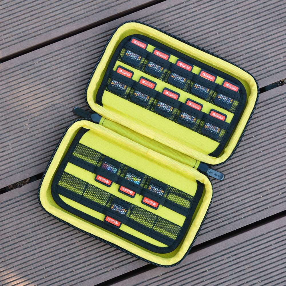 Game Card Holder Storage Case for Nintendo Switch or PS Vita or SD Memory Cards (Black/Yellow)