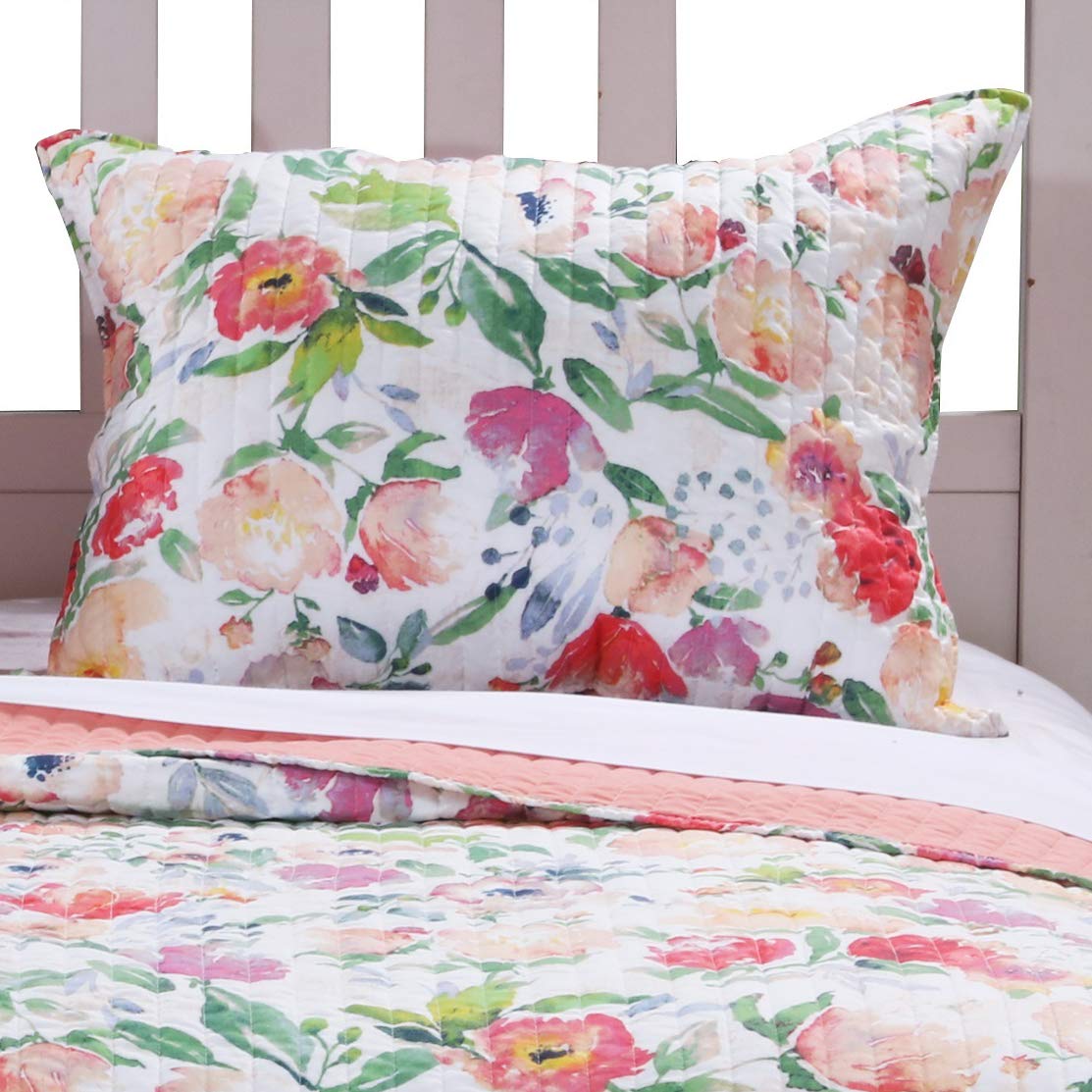 Barefoot Bungalow Blossom Quilt Set, Twin, Multi
