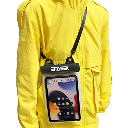 EMSEEK Waterproof Ebook Reader Case Waterproof Tablet Cover Dry eReader Bag Waterproof Holder Pouch for Amazon Kindle Paperwhite Oasis Fire 7 IPAD Mini Passport Wallet Key Fob Money Phone(Blue)
