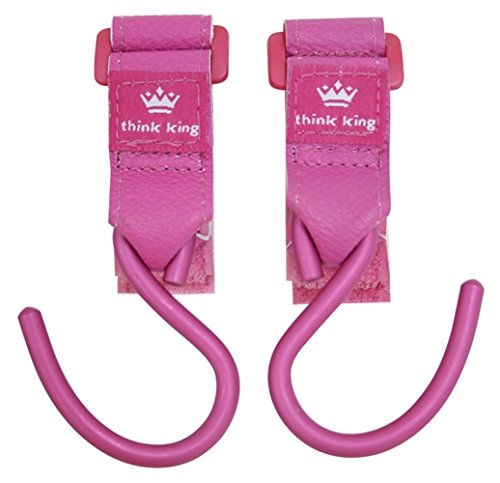 Think King Mighty Buggy Hooks, Pink, 2 Count