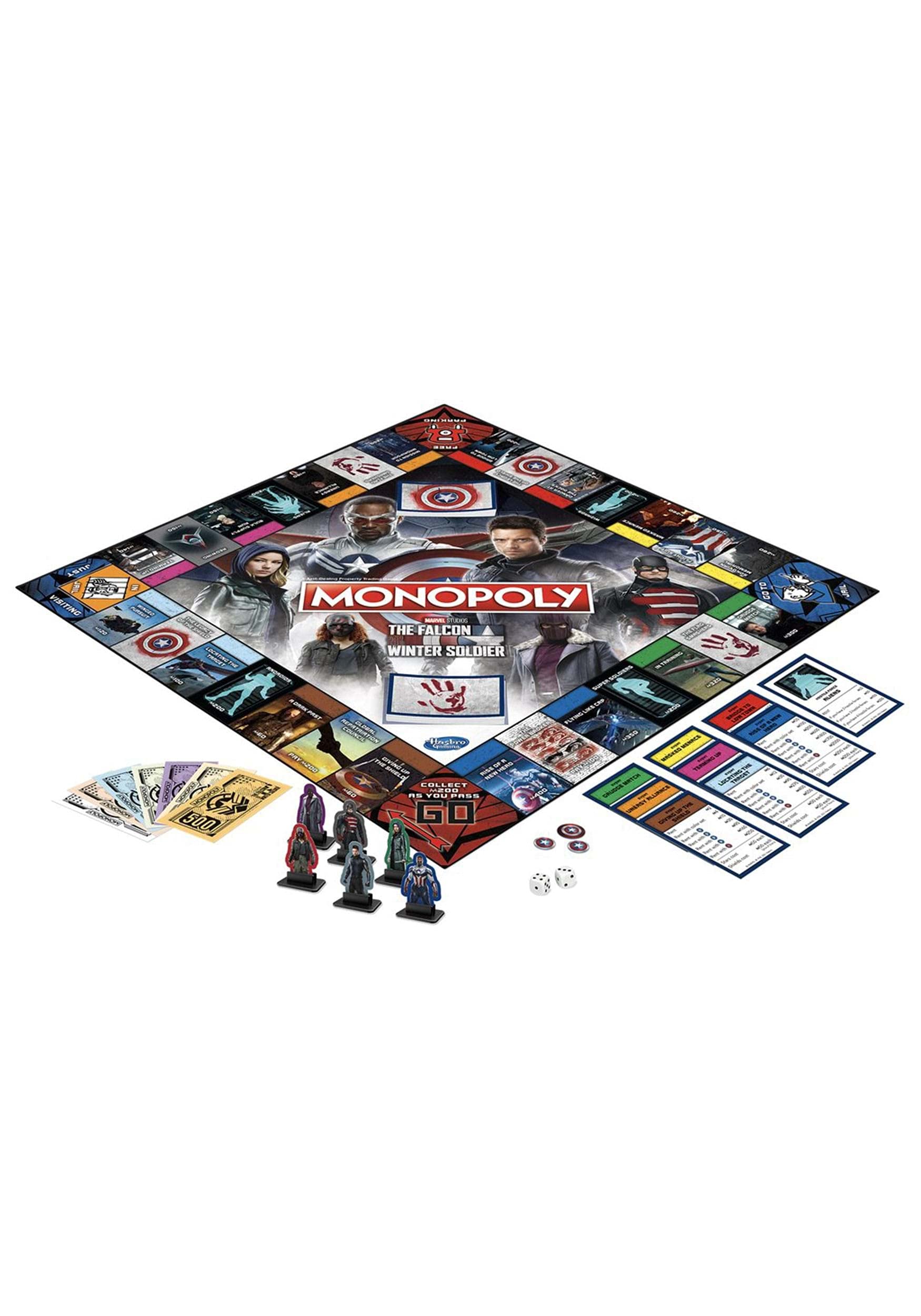Monopoly: Marvel Studios' The Falcon and The Winter Soldier Edition Board Game for Marvel Fans, Game for 2-6 Players for Ages 14 and Up