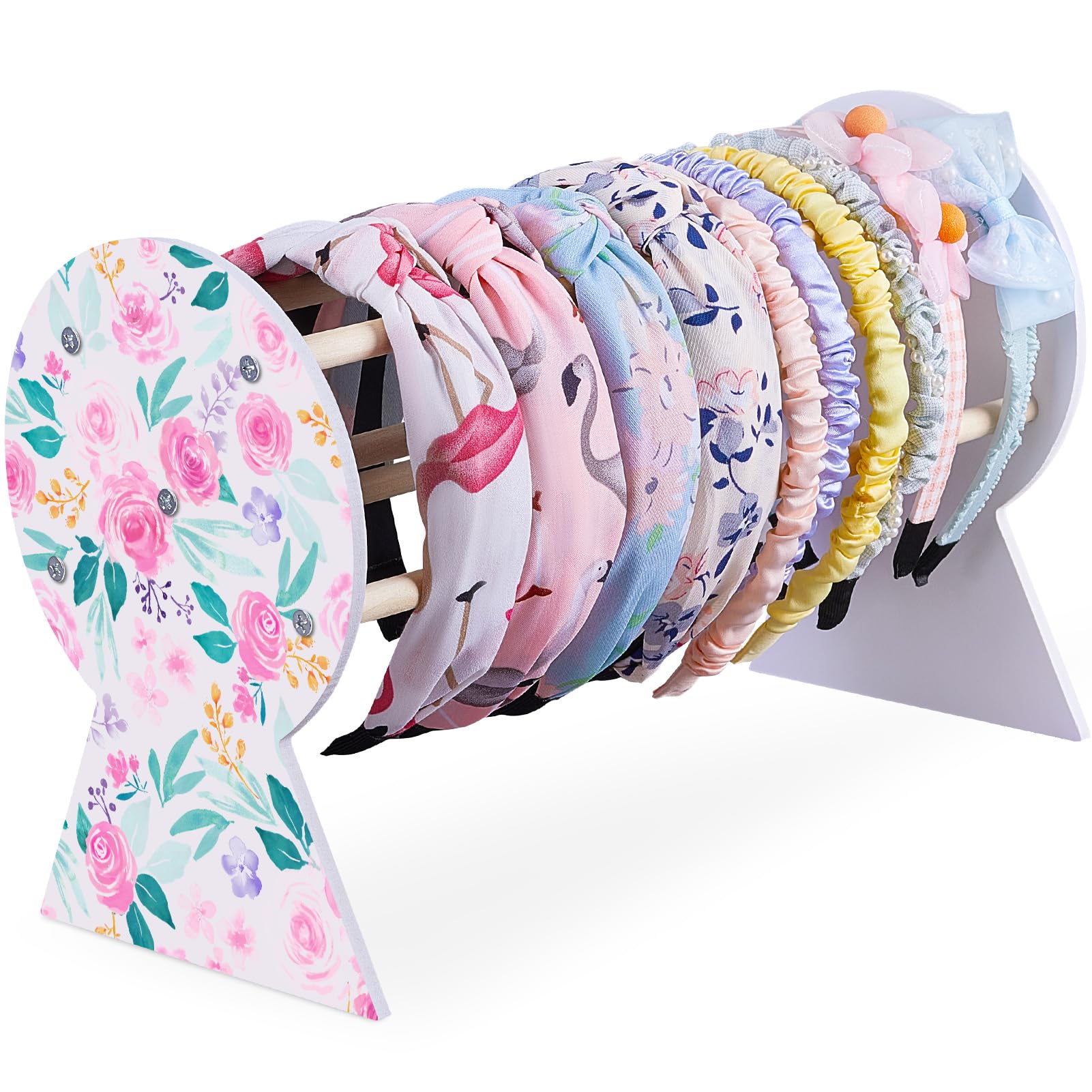 Basumee Headband Holder and Organizer for Hair Accessories - Display and Storage for Girls' Hair Hoops, Headbands, Home Decor
