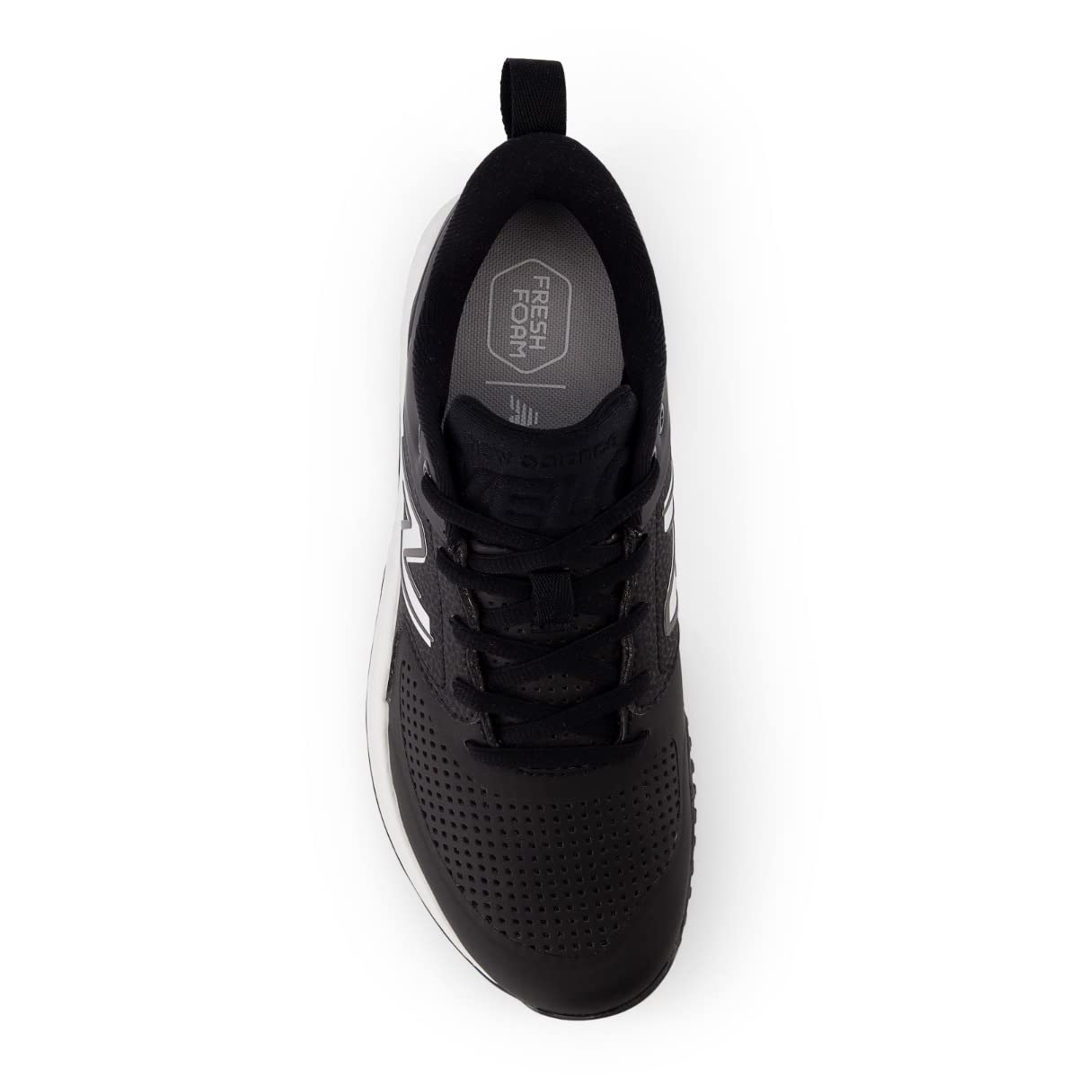 New Balance Women's Fresh Foam Velo V3 Turf-Trainer Softball Shoe, Black/White Synthetic, 8 Wide