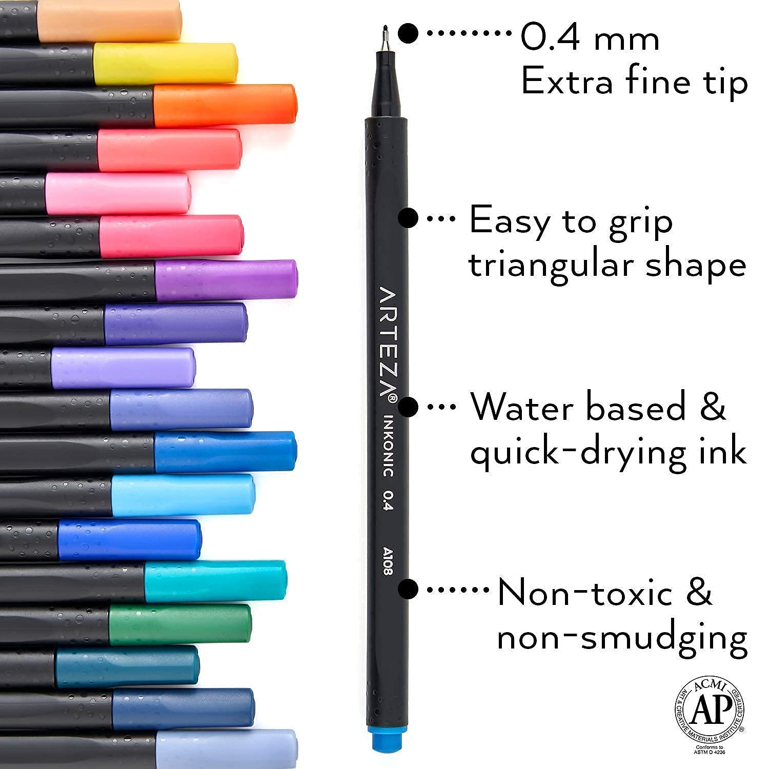 ARTEZA Fineliner Pens And Dual Tip Twimarkers Bundle, Drawing Art Supplies for Artist, Hobby Painters & Beginners