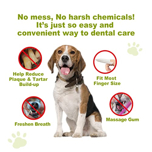 DR.EASY Breath Freshener Dental Finger Wipes 80ct for Dog & Cat, Help Wipe Away Plaque&Tartar, No Added Harsh Chemicals No Brush Formula