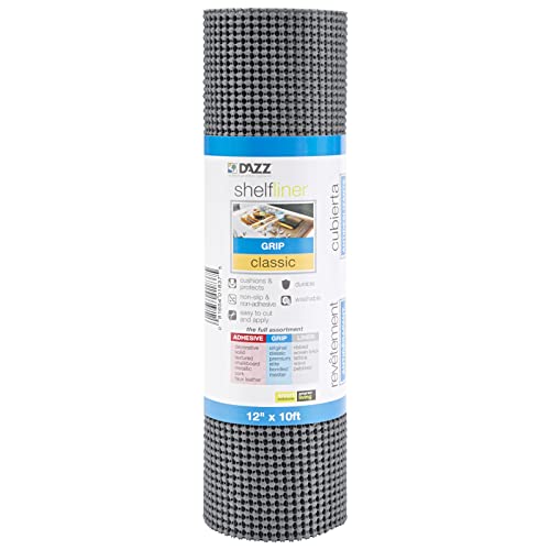 Smart Design Classic Grip Shelf Liner For Home Organization- Non Adhesive/Slip, Easy Clean - Perfect for Desk, Shelves, Kitchen, Bathroom, Cabinet Protection -Graphite Gray