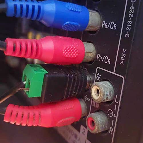 BATEMEN W 10x Professional 12V Phone RCA Plug to AV Screw Terminal Plug Connector Audio Adapter Jack Plug Suitable for CCTV Installers and for All DC Cameras Part