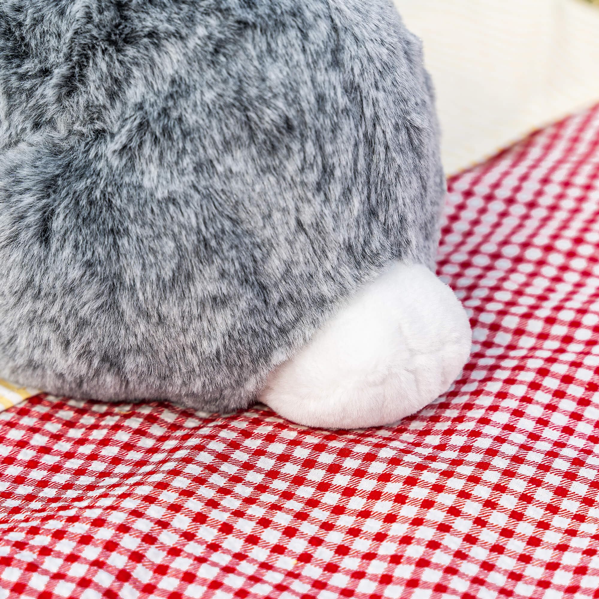 Lazada Easter Bunny Toy Stuffed Animal Realistic Rabbit Plush Toy Gray 9.5"