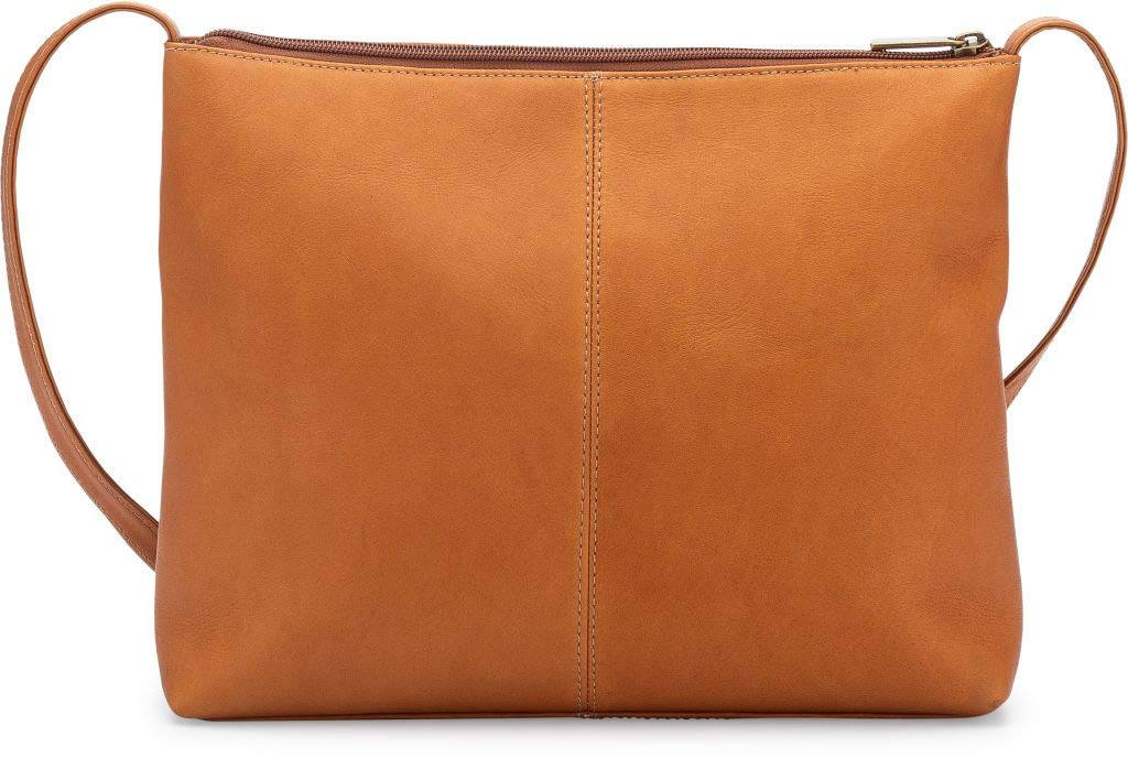 Le Donne Leather Birch Bay Crossbody Leather Women’s Handbag, Premium Colombian Vaquetta Leather, 13” x 10” x 3” (Navy)