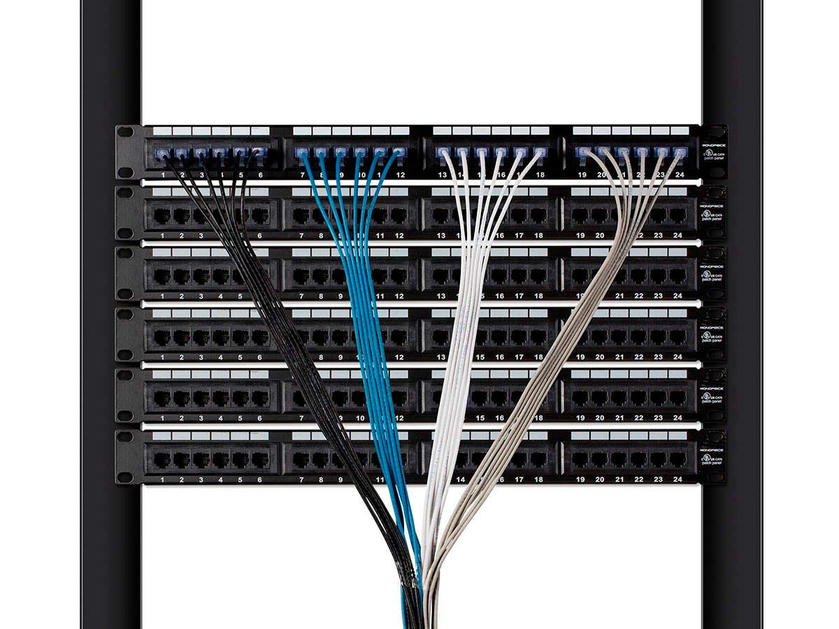 Monoprice Cat6A Ethernet Patch Cable - Snagless RJ45, 550Mhz, 10G, UTP, Pure Bare Copper Wire, 30AWG, 10-Pack, 14 Feet, Black - SlimRun Series