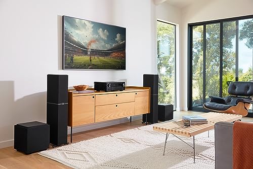 Denon AVR-X1800H 7.2 Channel AV Receiver (2023 Model) - 80W/Channel, Wireless Streaming via Built-in HEOS, WiFi, & Bluetooth, Supports Dolby Vision, HDR10+, Dynamic HDR, and Home Automation Systems