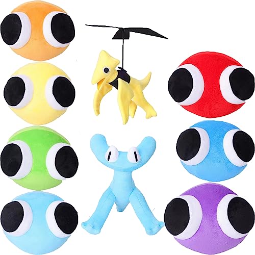 Koveviuy Cyan Rainbow Friends Chapter 2 Plush - 12" Stuffed Animal Doll Toy, Perfect for Children and avid Gamers, an Excellent Choice for Holidays and Birthdays.