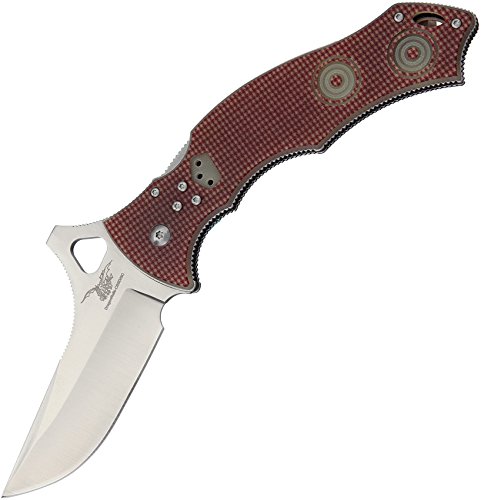 CSSD/SC Bram Frank Design LLC Bowie Magnum Red Check Folding Bowie Magnum RED-White Checked