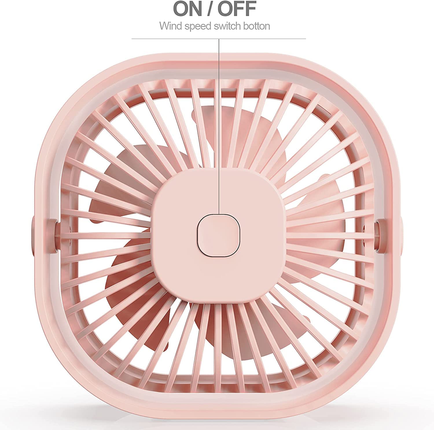MISSUE USB Desk Fan, Small Personal Table Fan with 3 Speeds, Mini Portable USB Powered Cooling Fan for Home, Office, Indoor and Outdoor