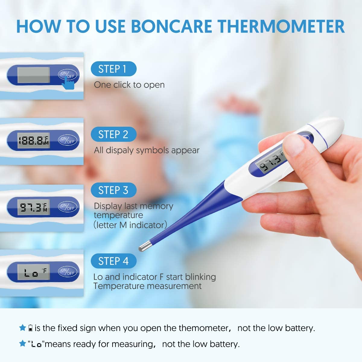 Bundle of Thermometer, Oral Thermometer for Adults, Thermometer for Fever