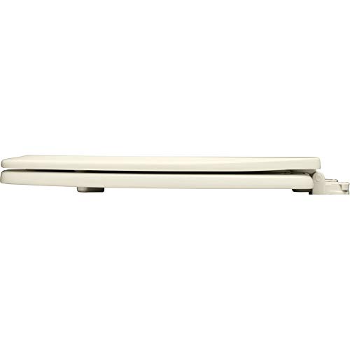 CHURCH 540EC 346 Toilet Seat with Easy Clean & Change Hinge, ROUND, Durable Enameled Wood, Biscuit/Linen