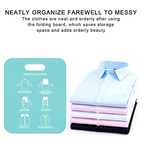 CHYSP 2 pcs Fast Folding Board Convenient Stacking Board Adult Clothes Shirt Folding Board Lazy Stacking Clothes Tool Household (Color : White)