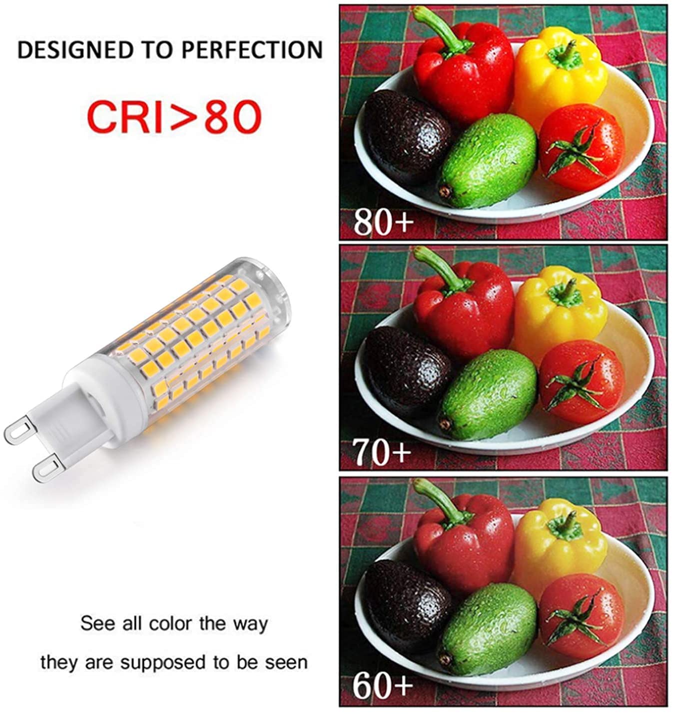 G9 LED Bulb 10W 110V Dimmable LED Corn Light Bulbs 100W Halogen Equivalent, 102 LED 2835, 4000K Natural White, Ceramic G9 Bi-Pin Base for Indoor Home Lighting Chandelier Ceiling Fan, 5 Pack