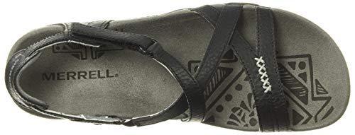 Merrell Women's Sandspur Rose LTR Sandal, Black/Paloma, 8