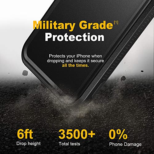 CUCICU Magnetic Case for iPhone 12/13 Pro Max Case, Heavy Duty Case Compatible with MagSafe, Military Grade Drop Protective Shockproof Lightweight Slim Case for iPhone 12/13 Pro Max 6.7 Inch(Black)